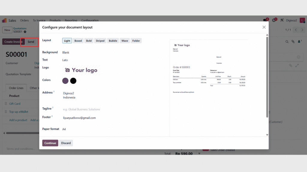 8 Cara Membuat Quotation Pada Modul Sales Odoo 18.0 Versi Digivoz